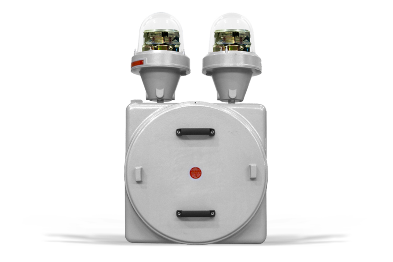 Aircraft warning lights for explosion-proof