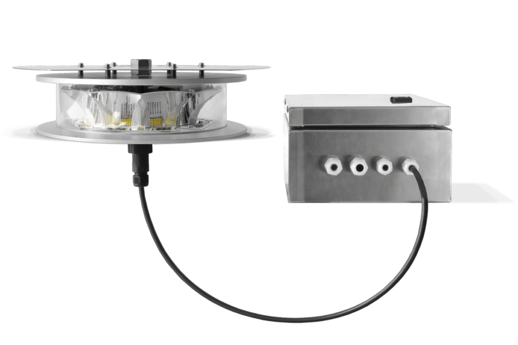Conductor marking lights for overhead power lines